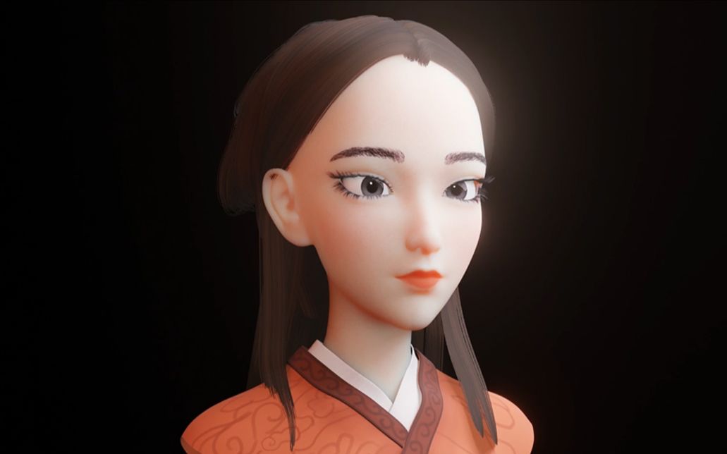 【blender自制】从零捏一个会动的古风小姐姐