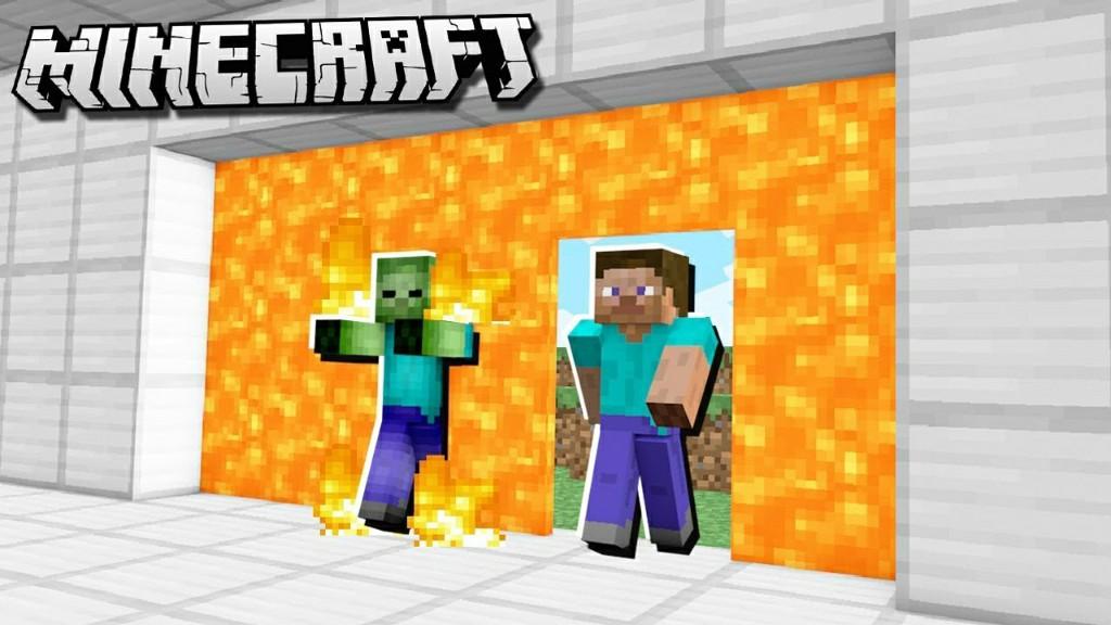 我的世界:如何制造一个自动岩浆门 新手教程