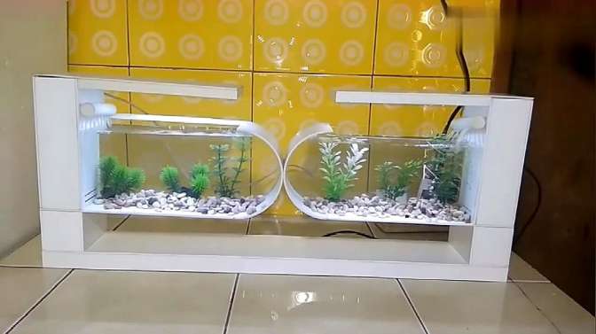 pvc管自制阳台鱼缸,低成本做出上千元的效果,太神奇了