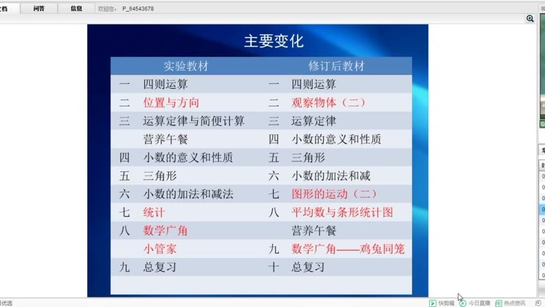 人教版四年级下学期教材分析
