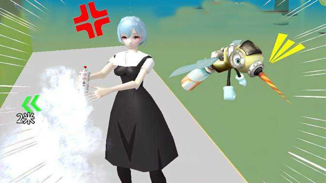 蚊子模拟器:小姐姐拿出了杀虫剂,我吓的一溜烟跑了!