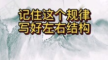 记住这个规律写好左右结构 #中性笔楷书 #硬笔书法 .