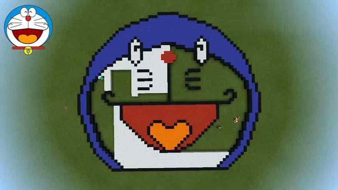 找了张哆啦A梦的图片,我开始建造起来了