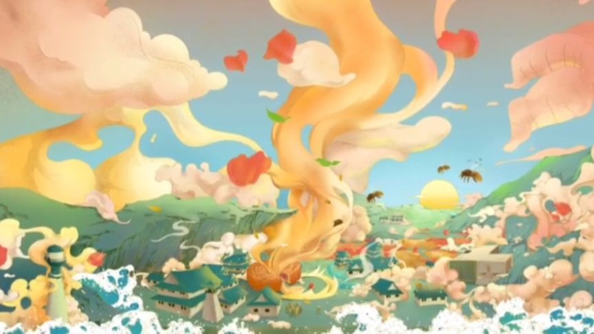 玫瑰堂插画制作过程