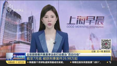 公安部部署开展夏季治安打击整治“百日行动” 截至7月底 破获刑事...