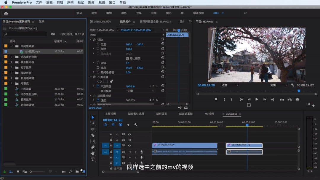 pr剪辑教学premiere基础教程pr使用教学视频教程中间值效果