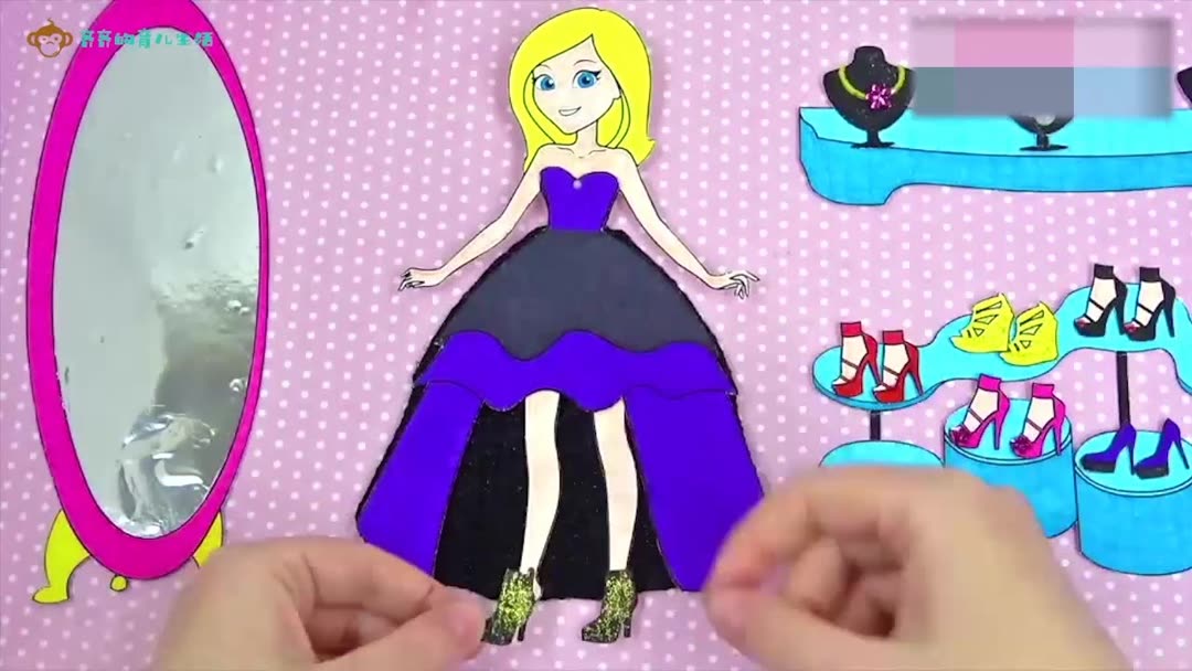 趣味益智手工,用纸板给芭比娃娃制作衣服,分分钟拥有漂亮的礼服