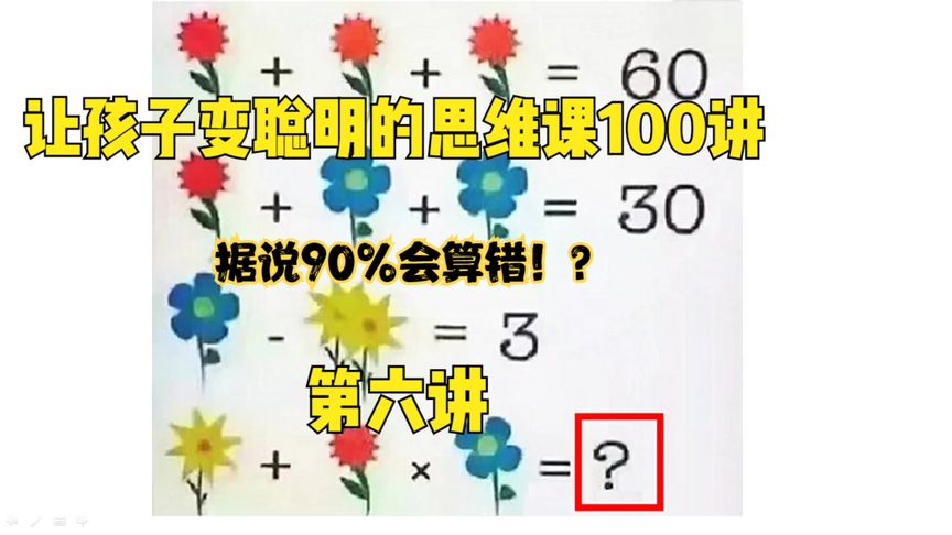 让中小学生变聪明的思维课第6讲-看图推理计算
