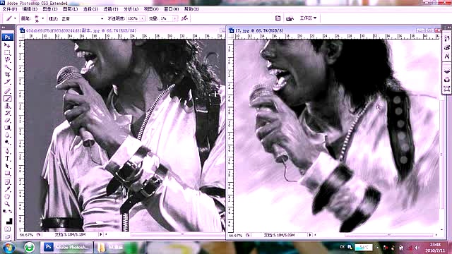 Photoshop鼠绘迈克尔杰克逊 鼠绘小王子教你玩转ps鼠绘