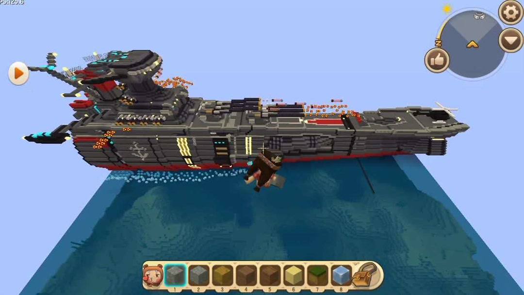 迷你世界:这可是能横渡宇宙的超级战舰哦,不来看看吗?