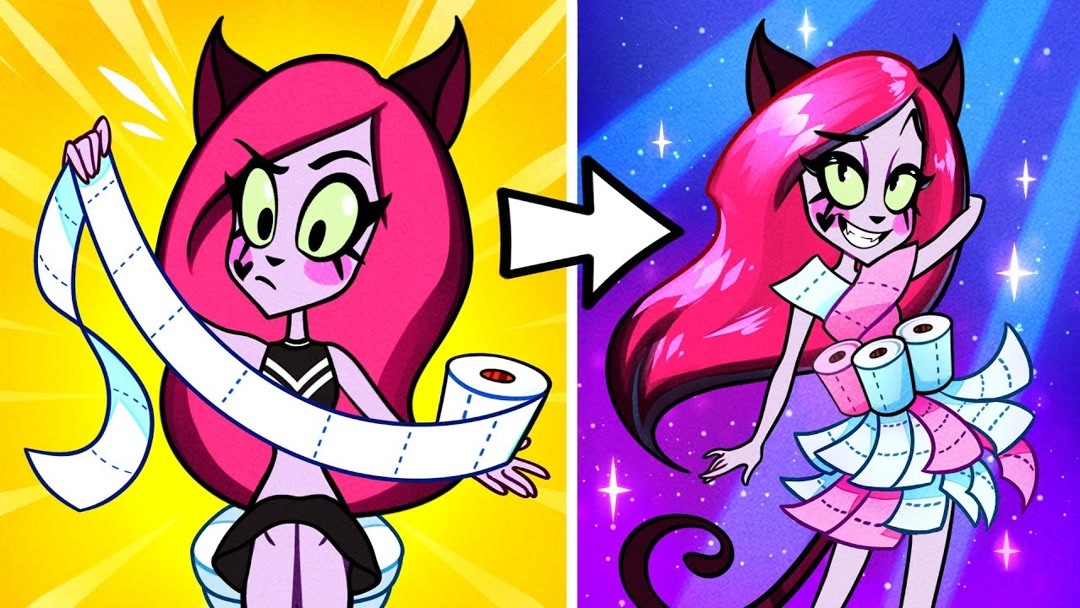 高中生动画:有趣的服装大比拼,同学们各显身手!