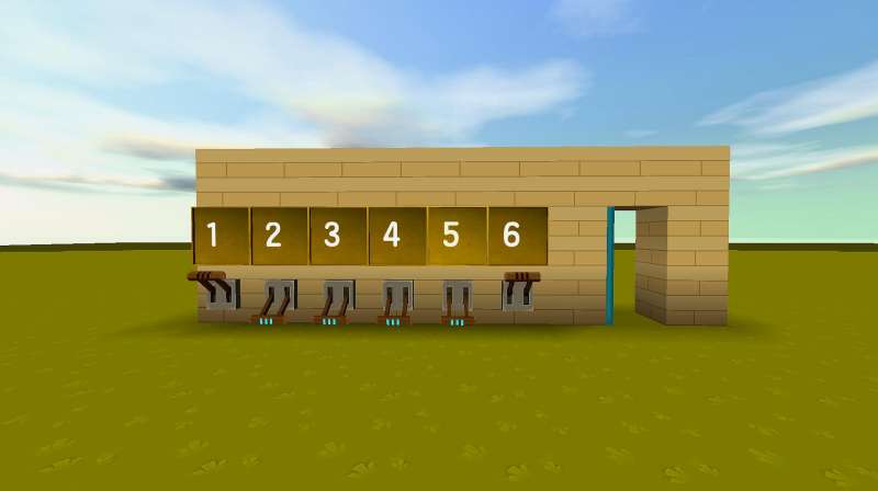 迷你世界 密码门制作教程 没密码真的进不来 可以防熊孩子哦