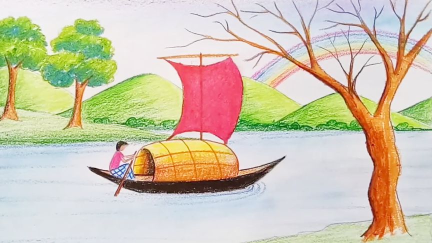 彩铅 简笔画 超写实的绘画教程 满满的一幅风景画喜欢的快来收了