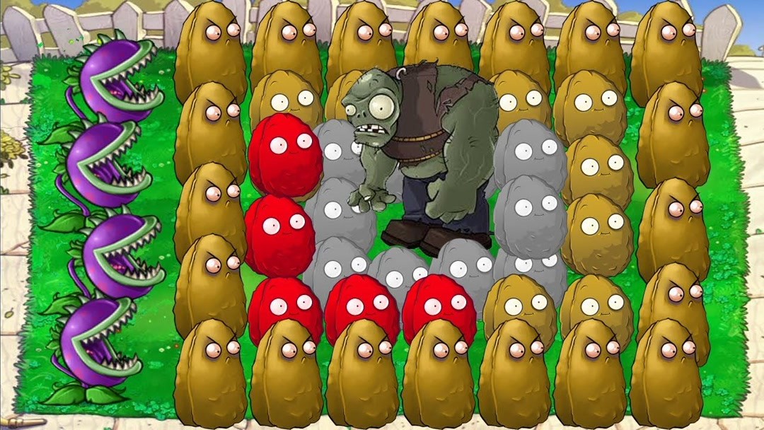 怎么用坚果困住巨人僵尸?!植物大战僵尸2无敌版