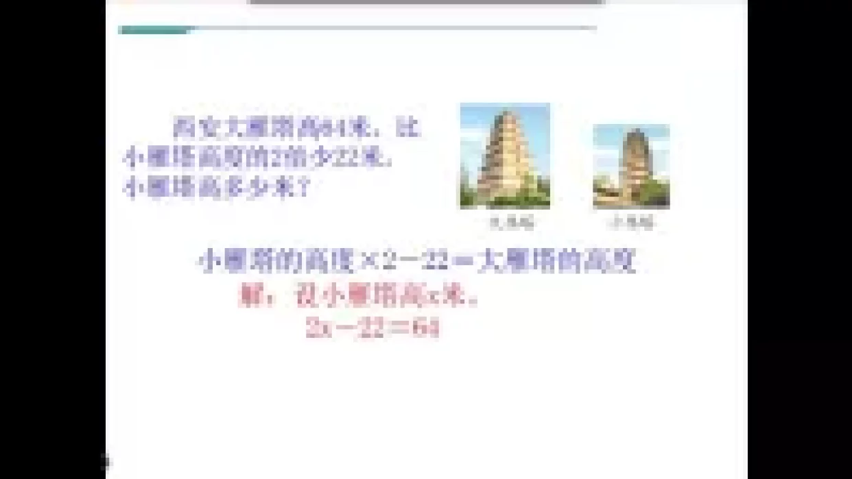 丰县师寨镇中心小学 张玉芝 五年级数学下册 列方程解决实际问题2