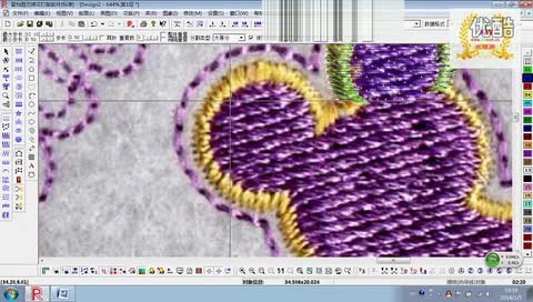 富怡绣花打版教程试学之针法识别