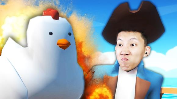 母鸡繁殖模拟器!用大炮发射小鸡!鲤鱼Ace解说