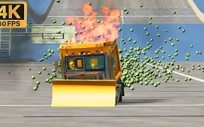 ...的卡车飞跃跳台,着火爆炸,场面十分震撼!【beamng.drive车祸模拟器】