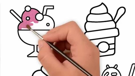 儿童简笔画:冰激淋画画