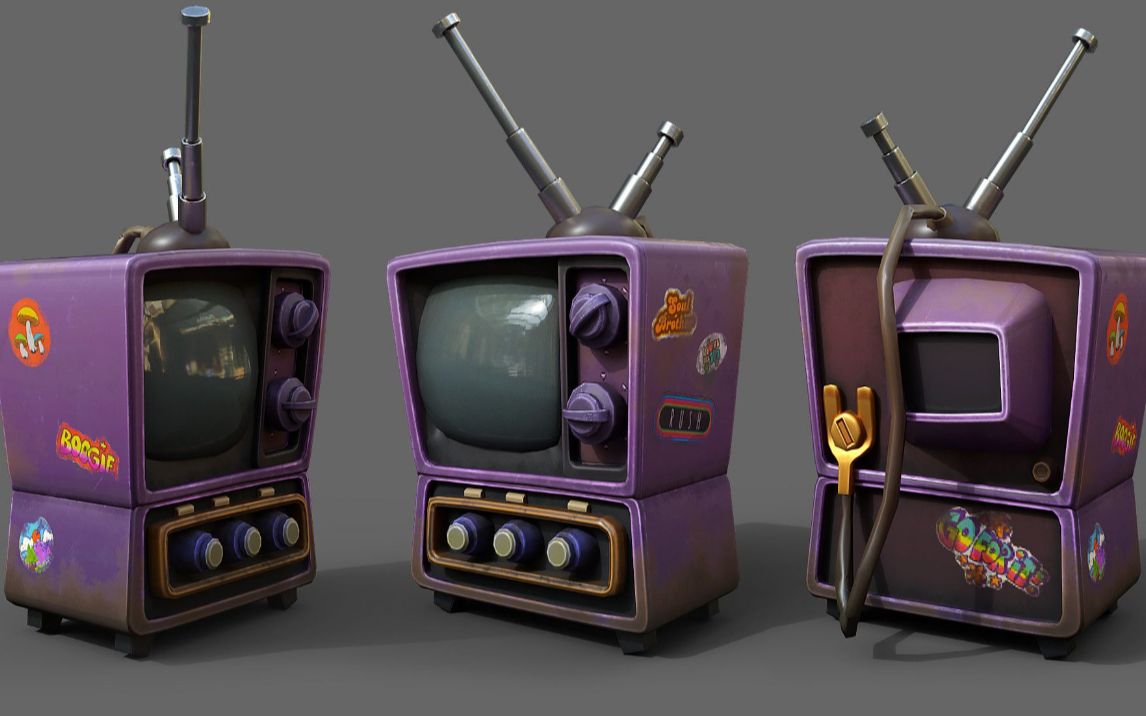 3Dmax建模一台复古电视机,次世代全流程制作教学详解(模型+UV+材质)