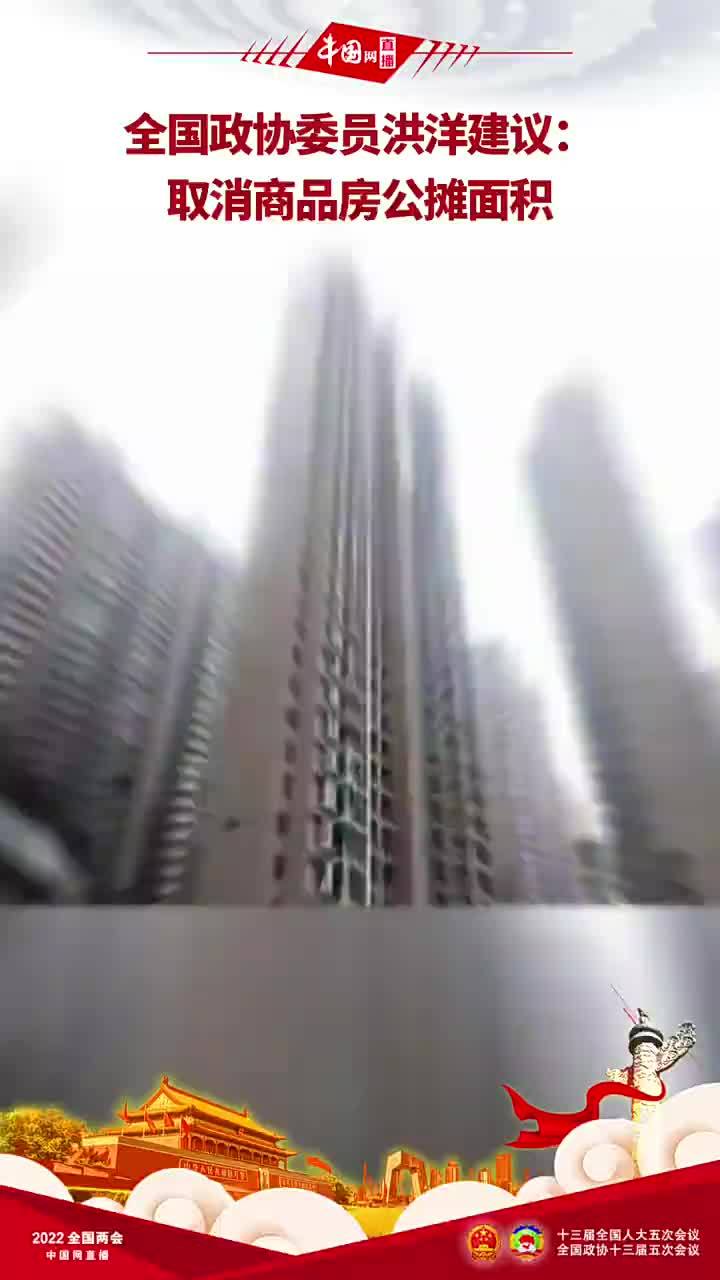 全国政协委员洪洋建议:取消商品房公摊面积#2022全国两会 #都来看...