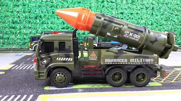 儿童玩具车视频:导弹车工程车军用车发射车模型