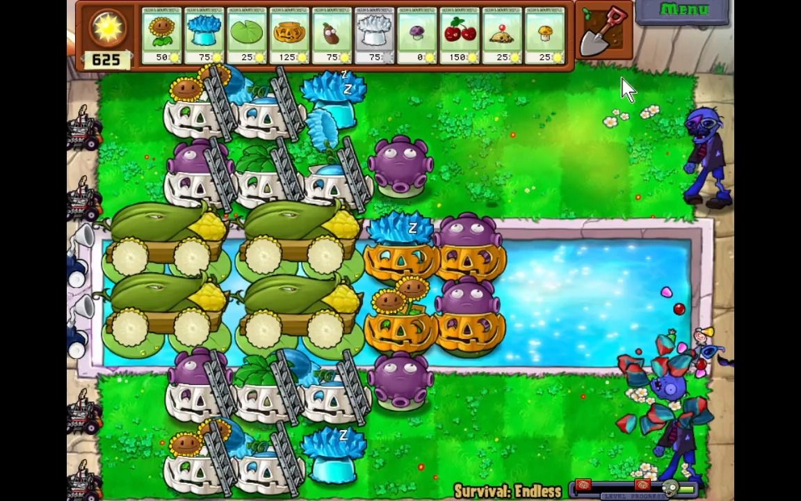 (20221005直播录像)PVZ原版 泳池无尽 经典四炮脚本测试+手控测试