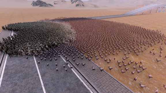 史诗战争模拟器 1个僵尸能否感染10000只大公鸡呢