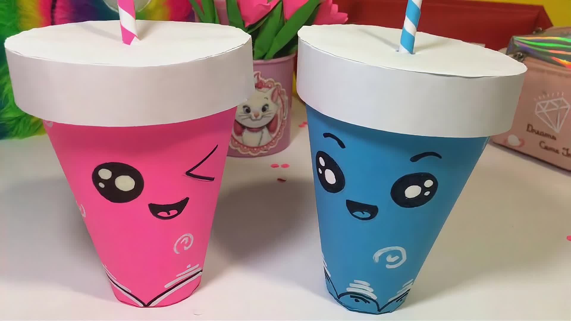 创意手工DIY,卡通纸杯的制作方法!