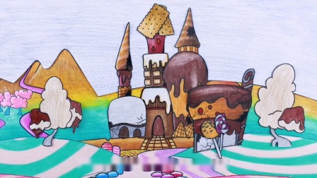 趣味定格动画:小美意外掉落糖果城堡,会发生什么趣事呢?