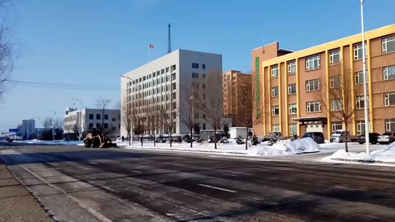 #吉林头条#1月9日雪后,蛟河北京路清雪,看那清雪机滚翻雪啦