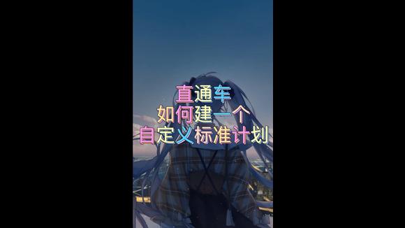 如何建一个自定义标准计划