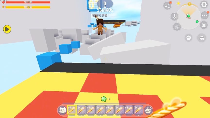 迷你世界:半仙挑战外服下载量最多的跑酷地图,让伙伴大开眼界