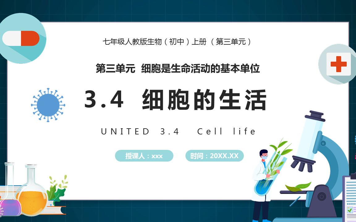 部编版七年级生物上册细胞的生活课件PPT