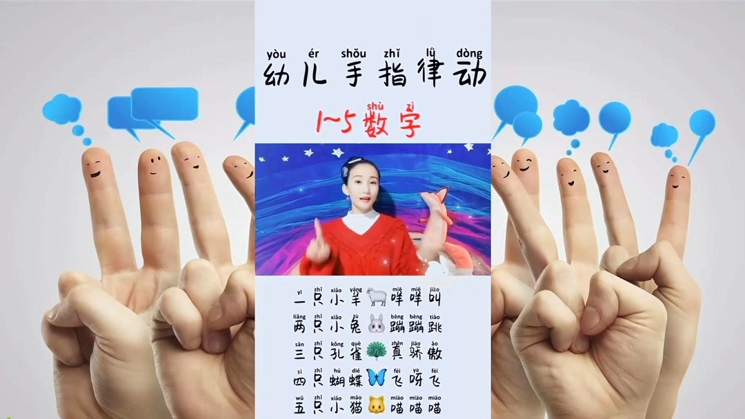 幼儿手指舞:小朋友们快进来一起学,1-5数字!