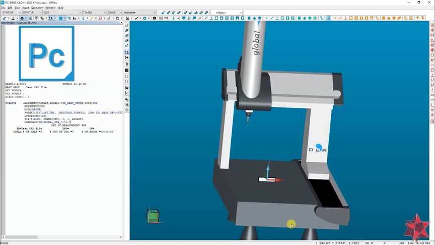 CAD transform in PC-DMIS