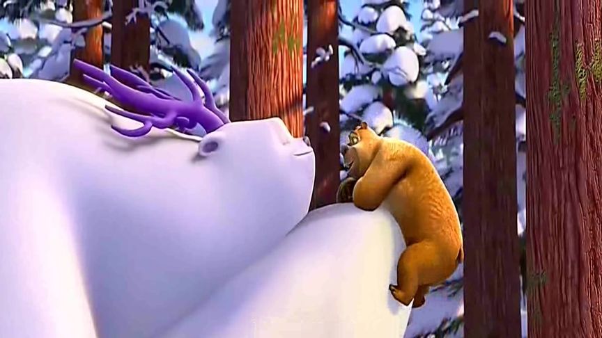 熊出没:熊二与团子暖心互动,真是太萌了!