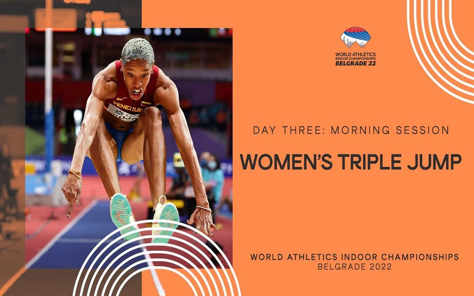 女子三级跳远 罗哈斯 15米74 打破世界纪录!- 2022室内田径世锦赛