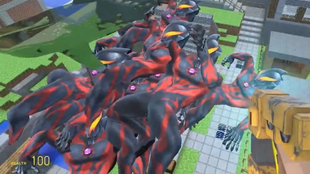 GMOD我的世界 奥特曼怎么乱成一团了?