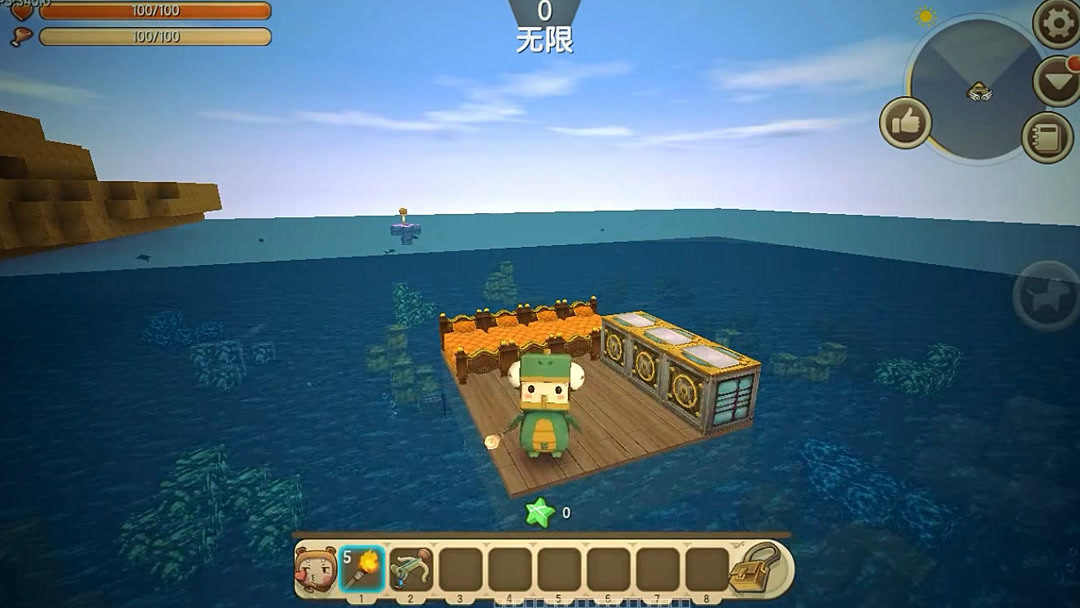 半仙解说:简易版木筏求生1,可是作者给留那么多神器,想死都难