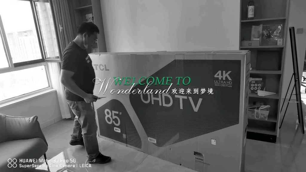 TCL 85v6epro开箱及实际效果,手机太渣拍的太烂,凑合看吧。