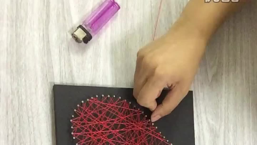 心 钉子绕线装饰画教程