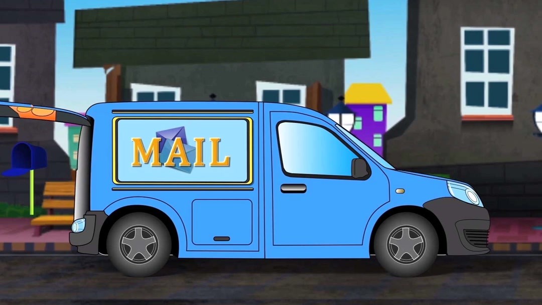 汽车动画小世界 第20集 快递包裹运输车