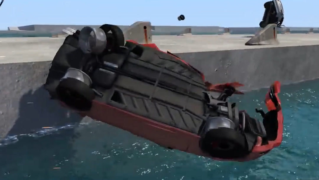 汽车实况模拟 汽车相撞摔成了什么?