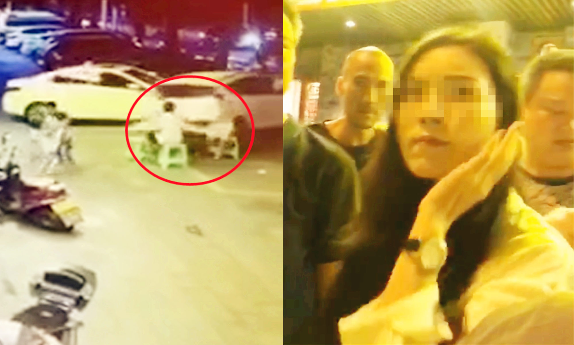 没证还开车? 监拍:女司机倒车撞多人 最后还向前猛加速!