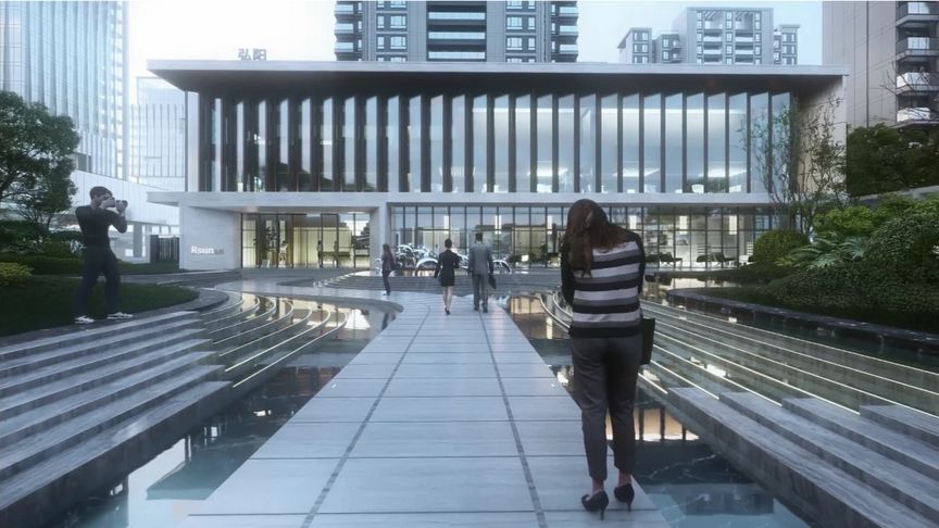 住宅区办公楼区商业街lumion动画效果展示