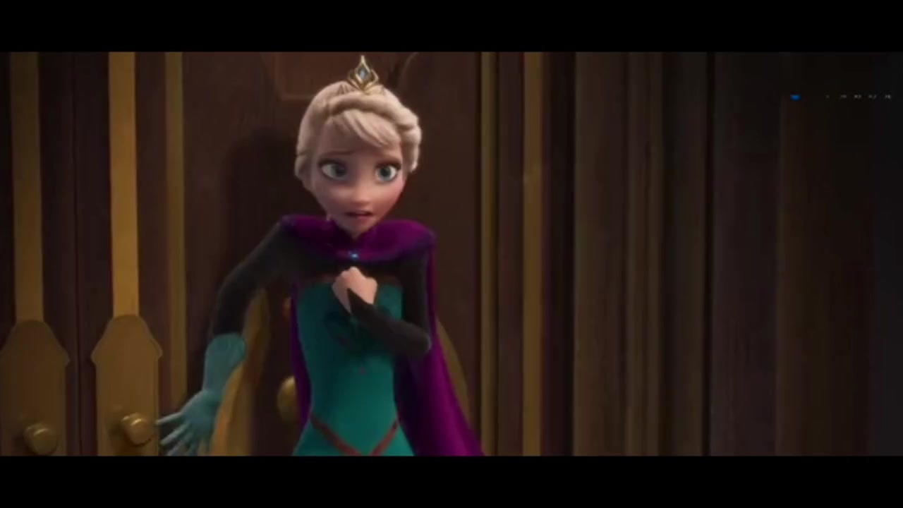 经典动漫:艾莎无法控制体内魔力,手碰到水池,水池瞬间结冰!