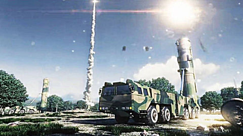 火箭军展示东风26发射画面:全球第一种滑翔弹头导弹