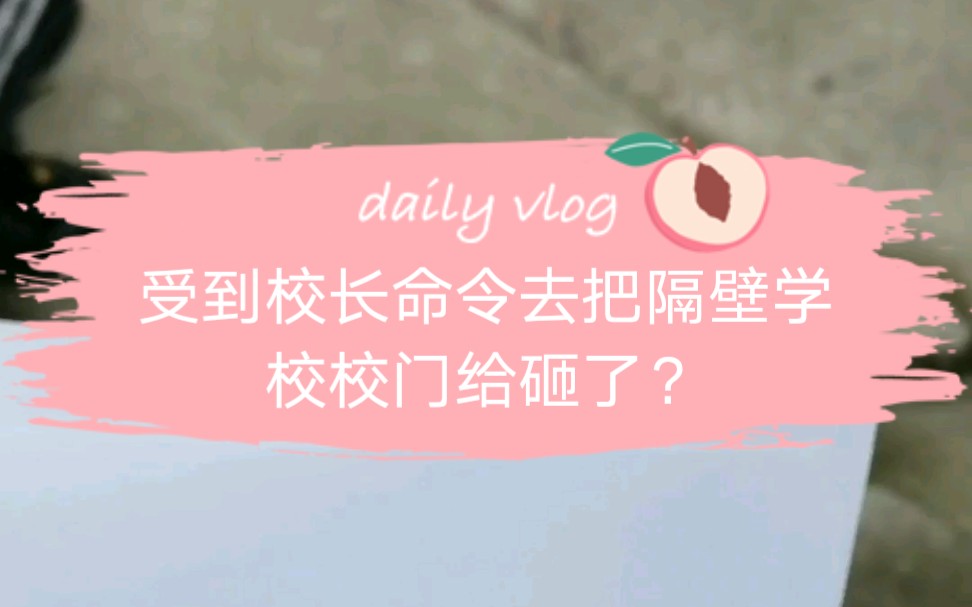 受到校长命令去把隔壁学校校门给砸了?