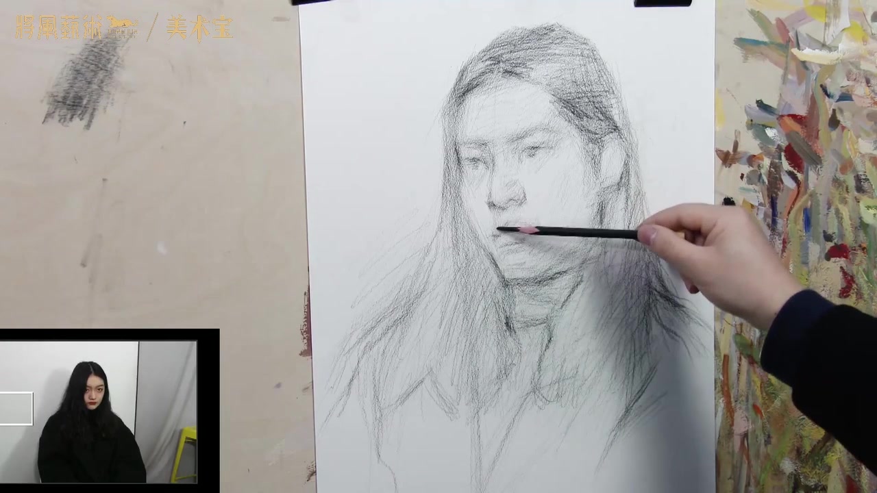 美术高考培训-美院素描模特写生上集-杭州将军画室